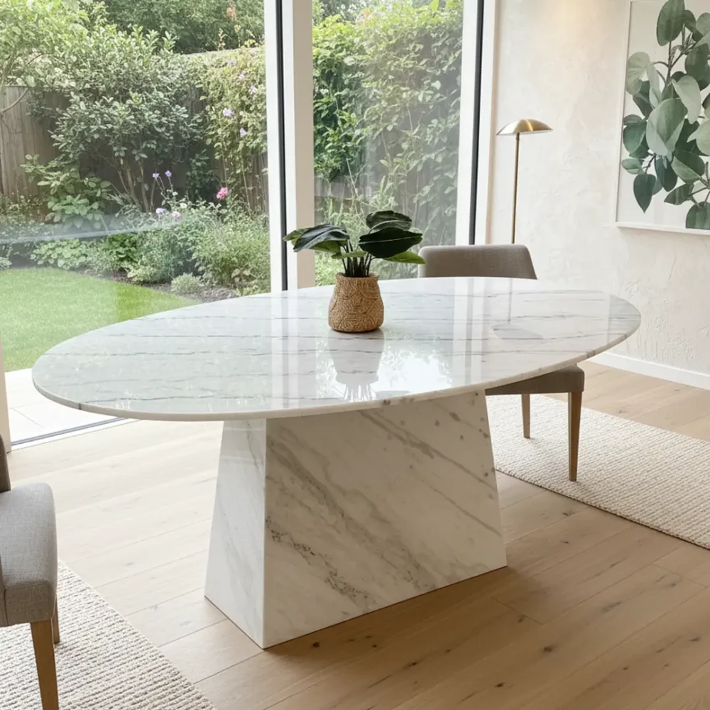 Ivoria 4 Seater Round Dining Table | Lamac | Dubai, UAE